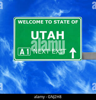 Sign Saying Welcome To Utah; Utah United States Of America Stock Photo ...