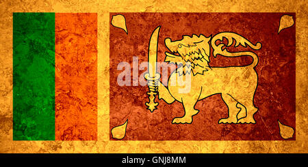 Flag of Sri Lanka. Sri Lanka flag on fabric surface. Fabric texture ...