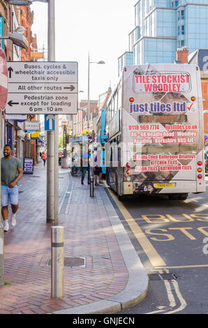 Reading buses bus stop sign detail Stock Photo - Alamy