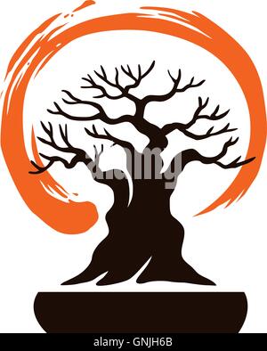 tree and zen symbol Stock Vector Image & Art - Alamy