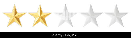 Two 2 Star rank background. Illustration Stock Photo - Alamy