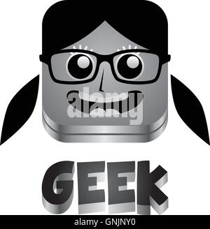 geek girl avatar portrait Stock Vector Image & Art - Alamy