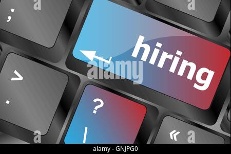 hiring key on computer keyboard. Keyboard keys icon button vector Stock Vector Image & Art - Alamy