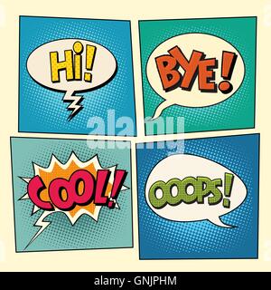 OOOPS, comic text speech bubble icon, flat style Stock Vector Image ...