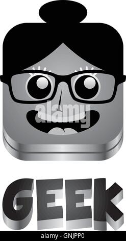 geek girl avatar portrait Stock Vector Image & Art - Alamy