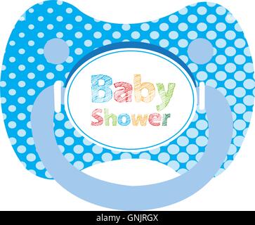 Isolated pacifier with texture on a white background with text Stock ...