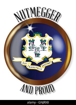 Connecticut and USA flag badge vector Stock Vector Image & Art - Alamy