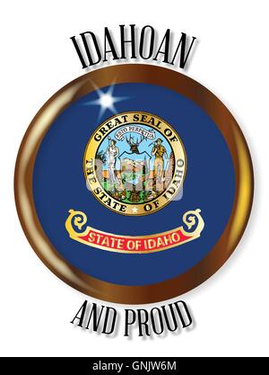 Idaho Flag Button Stock Vector Image & Art - Alamy