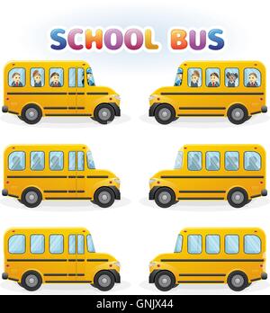 School Bus Driver Side - A cartoon illustration of a School Bus Driver ...