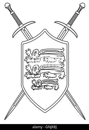 Knights Sword Outline Stock Vector Image & Art - Alamy