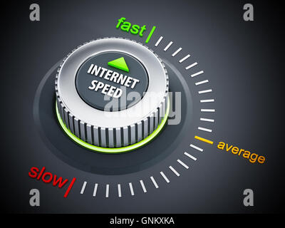 Internet speed dial button. 3D illustration Stock Photo - Alamy