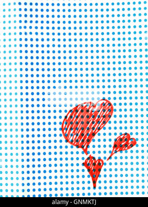 heard drawing on dotted surface Stock Photo - Alamy