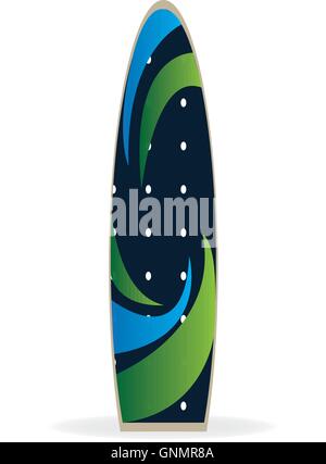 Isolated surfboard with a colored texture on a white background Stock ...