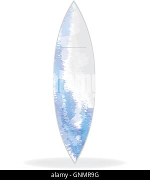 Isolated surfboard with a colored texture on a white background Stock ...