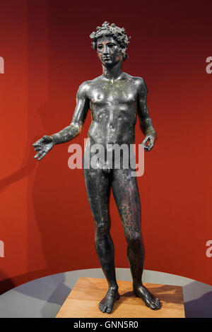 El Efebo. Roman bronze the Ephebos. Municipal museum Palacio de Stock ...