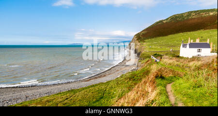 remote house on the Ceredigion Coastal Path at Wallog between ...