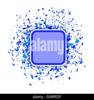 Blue Confetti Round Banner. Set of Particles Stock Vector Image & Art ...