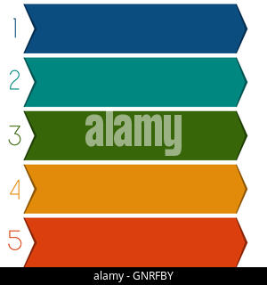 Colour strips for template infographic five position Stock Photo - Alamy