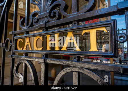 Front entrance to the Source Cachat building, Evian-les-Bains, Haute ...