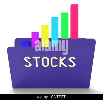Stocks File Graph Showing Investments Graph 3d Rendering Stock Photo ...