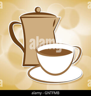 Fresh Coffee Meaning Cafe And Restaurant Brew Stock Photo - Alamy