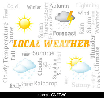 Weather Forecast Meaning Meteorological Conditions And Climate Stock ...