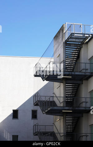 Steel Fire Escape Stairs Steps Safety Health Rescue Stock Photo ...