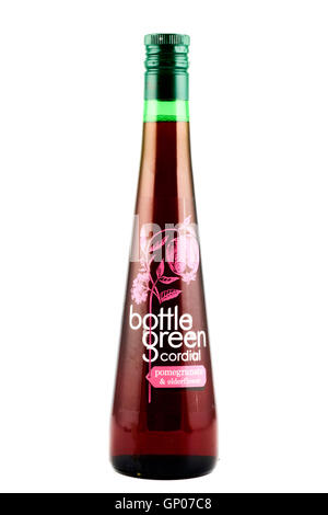 Bottle of Bottle Green Pomegranate and Elderflower Cordial Stock Photo ...