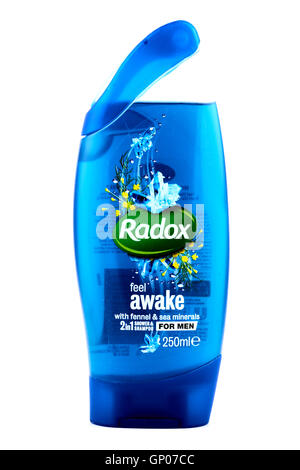 Bottle Of Radox Blue Shower Gel Stock Photo - Alamy