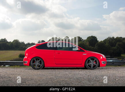 2nd Generation Ford Focus ST high performance hot hatch car driving on ...