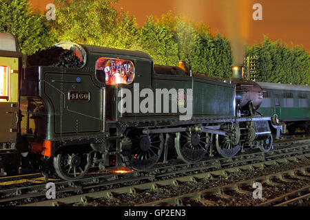 Preserved GWR 5101 Class steam locomotive No.4160 at Blue Anchor ...