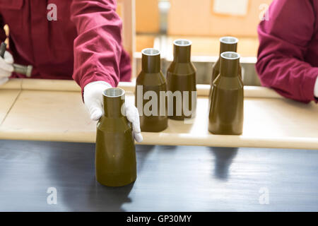 RPG explosives in one of Bulgaria's arms factory. The facility produces ...