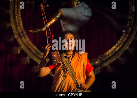 Parvathy Baul, Bengali folk singer, India performing at Sivananda ...
