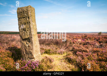 Kirkbymoorside Old Road Sign Blakey Ridge North York Moors England ...