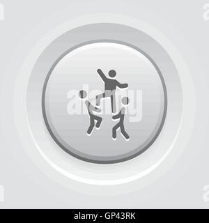 Team Building Concept Icon. Grey Button Design Stock Vector Image & Art ...