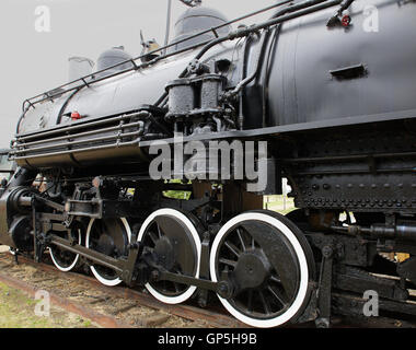 Old Steam Locomotive Train Left side red door Stock Photo - Alamy