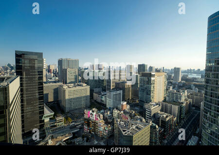Birds eye view of tokyo township at japan Stock Photo - Alamy