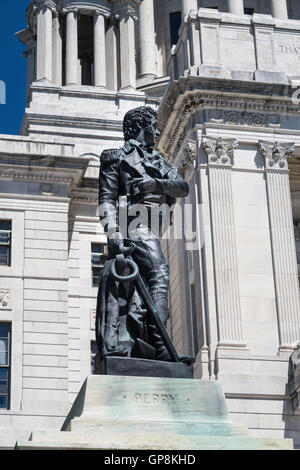 Commodore Oliver Perry Statue at the State House in Providence, Rhode ...