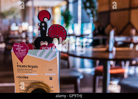 Menu on the table in a Nando's restaurant Stock Photo - Alamy