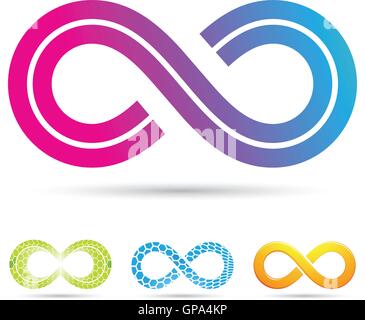 Rainbow Infinity sign. Colorful mobius eternal symbol. Stylized moebius ...