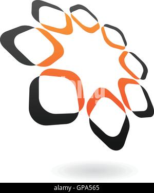 distorted colourful abstract icons and design elements Stock Vector ...