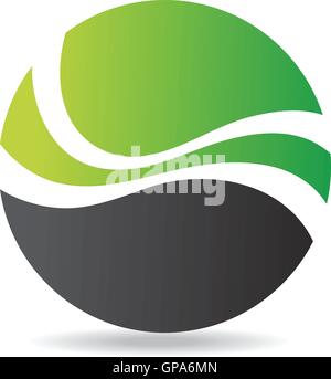 Green round logo icon and design element Stock Vector Image & Art - Alamy