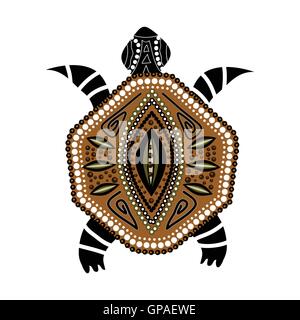 Blue turtle in first-nation style Stock Vector Image & Art - Alamy