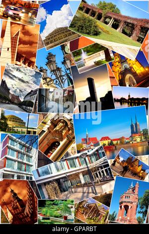 European city in collage Stock Photo - Alamy