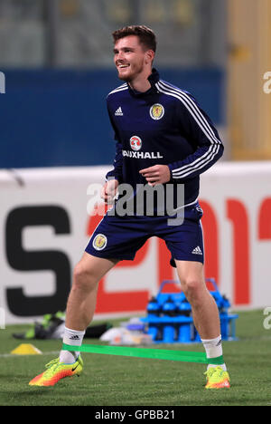 Scotland's Andrew Robertson during a training session at Lesser Hampden ...