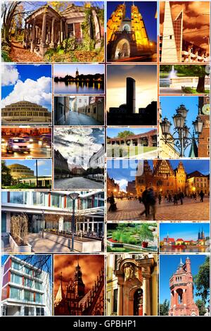 European city in collage Stock Photo - Alamy