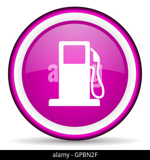 tank violet glossy icon on white background Stock Photo - Alamy