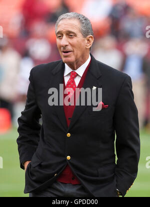 Atlanta Falcons owner Arthur Blank looks on before an NFL football game ...