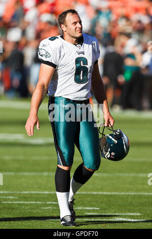 Philadelphia Eagles punter Sav Rocca stands on the sideline during a ...