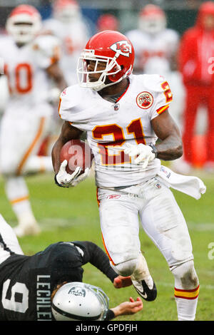 Kansas City Chiefs cornerback Javier Arenas, right, knocks the ball ...